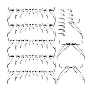 Keenso Double Foot Guide Ring Kit, 55Pcs High Carbon Steel Ceramic Double Foot Guide Ring Light Fishing Rod Tip Repair Kit Other fishing tools and accessories