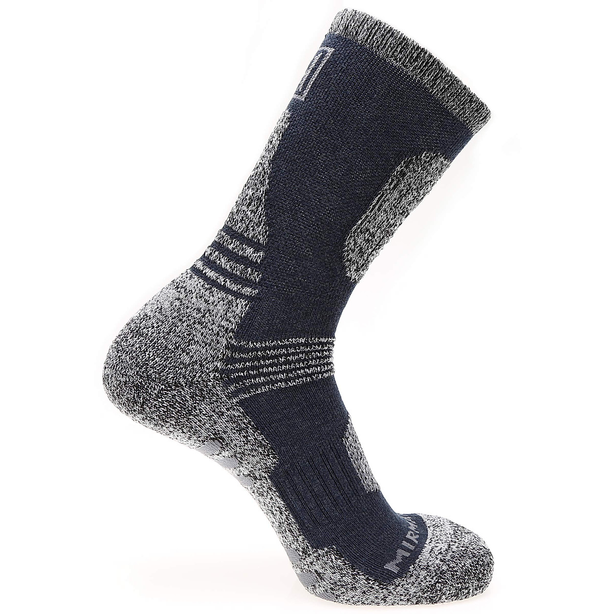 MIRMARU Men’s 5 Pairs Hiking Socks- Multi Performance Moisture Wicking Outdoor Sports Hiking Crew Socks (M251-LARGE)