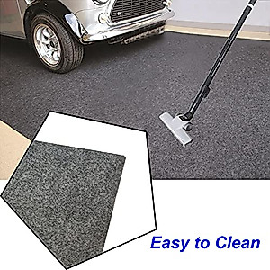 Pakoula 17' x 7'4" Garage Car Floor Mat, Reusable/Washable Parking Mats, Absorbent Oil Mat for Golf Carts,Motorcycles,Protect Garage and Shop Floor Surface (17' x 7'4")