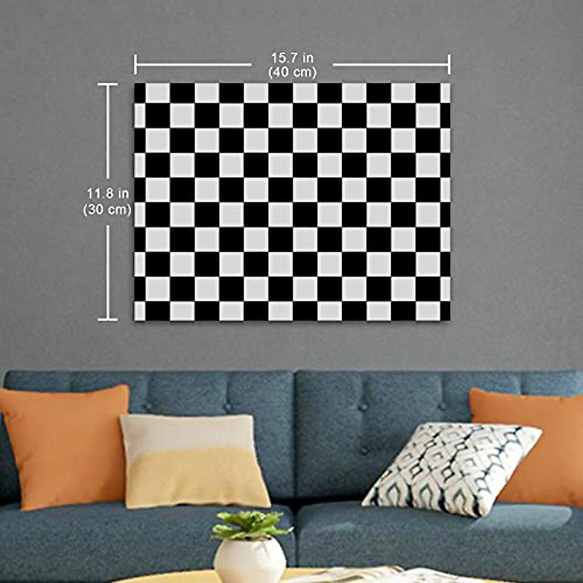 MAPOLO Classic Black White Checker Board Poster Decorative Painting Canvas Art Poster Wall Art Picture Print Modern Gallery Family Bedroom Home Decor Posters