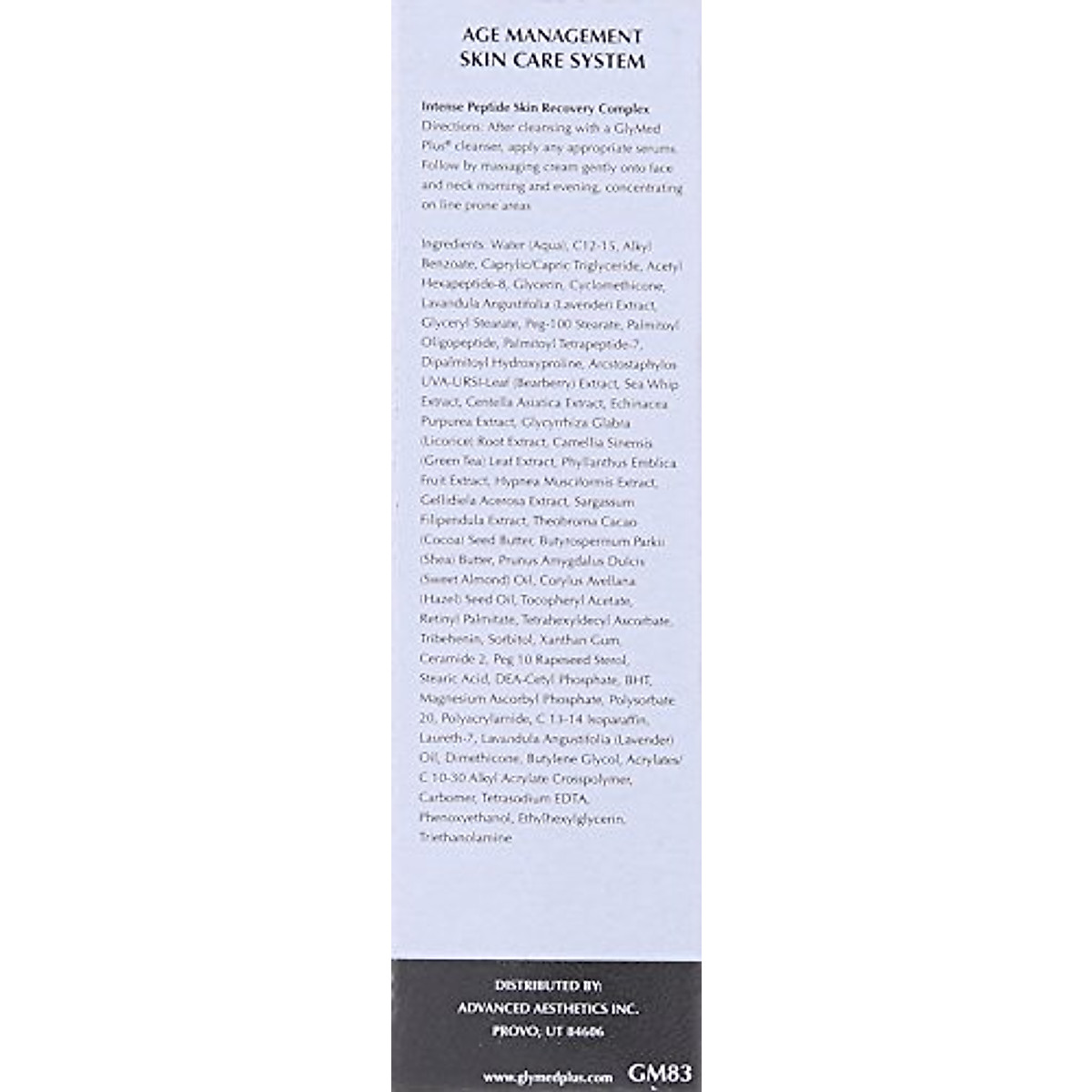 Gly Med Plus Age Management Intense Peptide Skin Recovery Complex, 1 Ounce