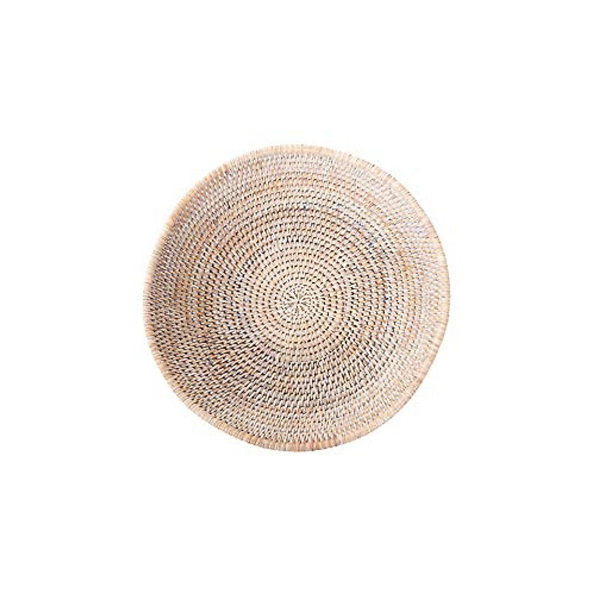 Kouboo La Joll Rattan Fruit Bowl, Large, White-Wash