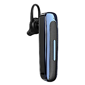 Heave Wireless Bluetooth Headset with CVC8.0 Noise Cancelling Mic Bluetooth Earpiece,IPX 5 Waterproof Earbud Car Headset with 20 Hours Playback Time for Hands Free Calls Blue Black