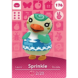 Nintendo Animal Crossing Happy Home Designer Amiibo Card Sprinkle 176/200 USA Version