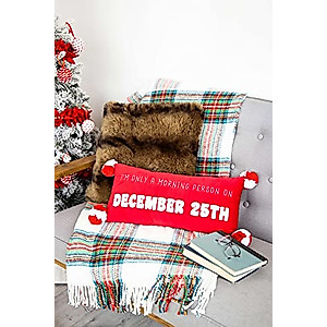 Pearhead Home Decor Holiday, One Size, Morning Person Throw Pillow