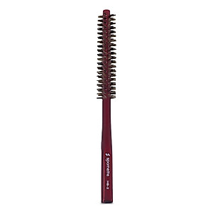 Spornette Mini Styler Boar Bristle .75 inch Round Brush (#HB-2) for Blowouts, Volume, Styling, Finishing, Curling & Setting Short, Curly, Wavy, Straight, Thick, Normal or Thin Hair on Men & Women
