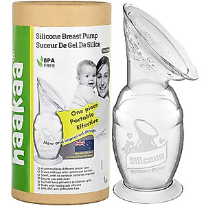 haakaa Manual Breast Pump for Breastfeeding, BPA Free, 4oz/100ml