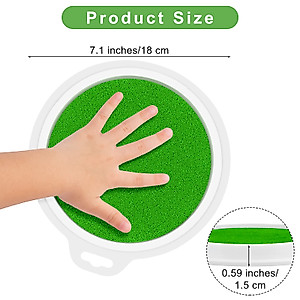 Aodaer 16 Pack Round Craft Ink Pad 7 Inches Rainbow Fingerprint Ink Pad Washable Painting Ink Pad Color Stamps Partner for DIY Wood Fabric, Projects, Rubber Stamps