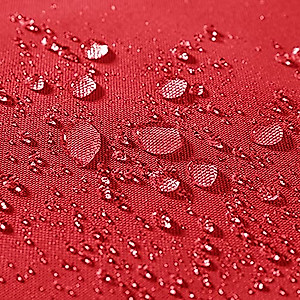 ele ELEOPTION Pack of 2 Outdoor Waterproof Throw Pillow Covers, Rectangular Decorative Garden Cushion Pillow Cover Case with for PatioTent Couch (12x20 inch, Red)