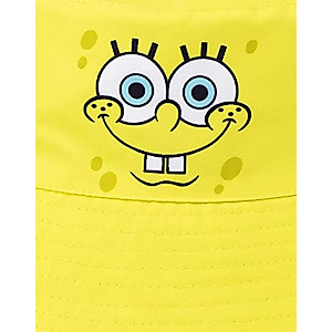 SpongeBob SquarePants Reversible Bucket Hat Kids | Girls Boys Yellow Spongebob and Patrick Coral Character Sun Hat