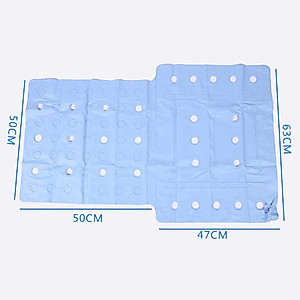 Eyourlife Inflatable Seat Cushion PVC Wheelchair Seat Cushion with Hand Pump Air Mattress Breathable Chair Cushion for Prolonged Sitting (C)