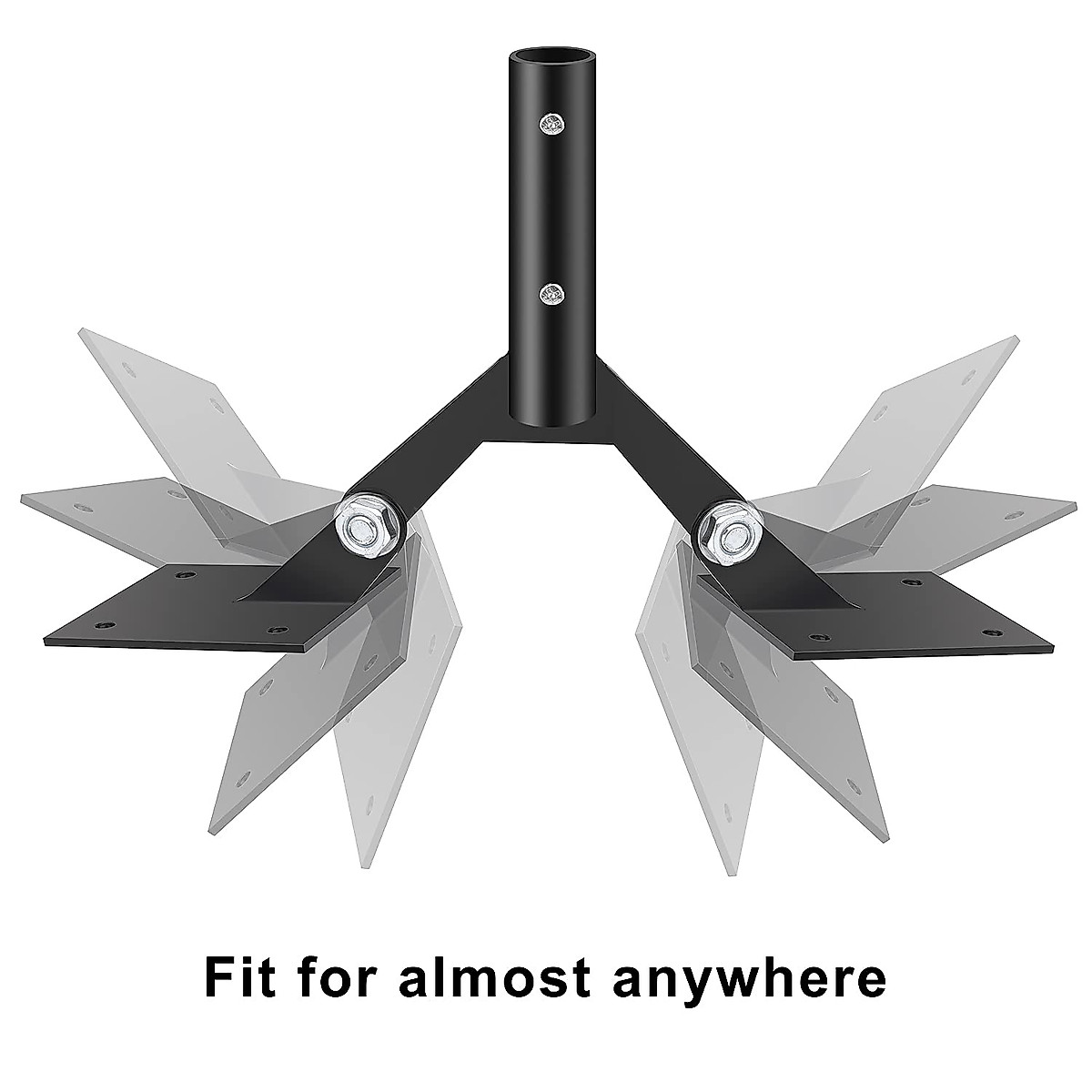 Garden Weathervane Steel Roof Mount with Hardware,Adjustable Weather Vanes Mount for Roofs