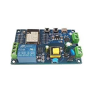 ESP32-C3 Single-Channel Wireless Fidelity Relay Switch Development Board ESP-C3-12F Remote Switch Control Module Supporting AC 90V-250V & DC 7V-12V Power Supply 4M Byte Flash