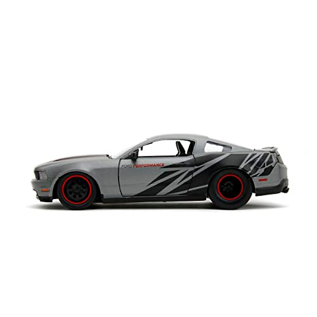 Big Time Muscle 1:24 2010 Ford Mustang GT Die-Cast Car, Toys for Kids and Adults(Charcoal Grey)