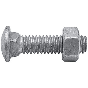 Carriage Bolts 5/16-18 x 1-1/4": Galvanized Bulk Chain Link Fence Carriage Bolts (100 Pieces)
