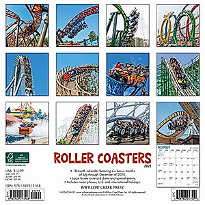 Roller Coasters 2021 Wall Calendar