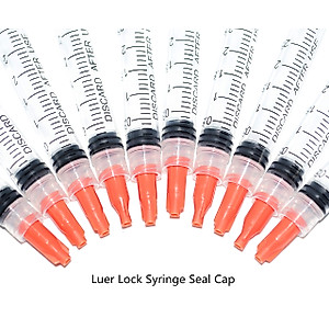 3ml Syringes 20Ga 1.5 Inch Blunt Tip Needle Storage Caps - Glue Applicator, DIY.Industrial Grade Syringe (Pack of 10)