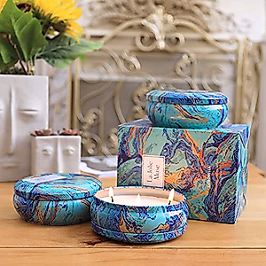 LA JOLIE MUSE Citronella Candles Outdoor, Large Citronella Candles for Patio Set 3, Natural Soy Wax, 3 Wick Candle, Outdoor & Indoor, 11.6 Oz