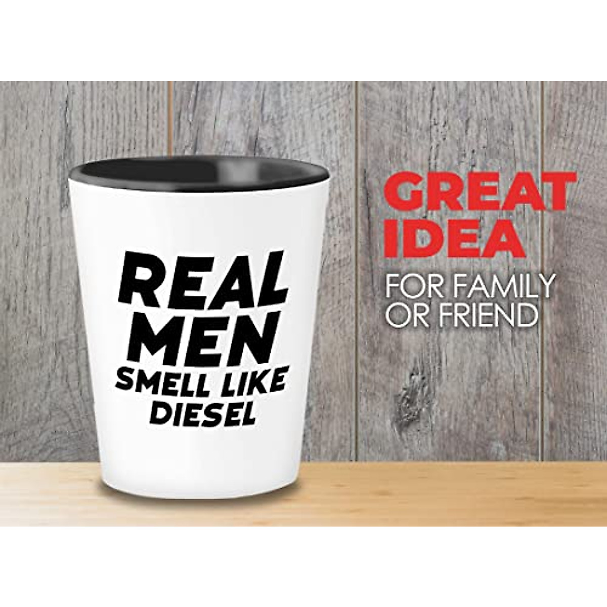 Bubble Hugs Mechanical Engineering Shot Glass 1.5oz - Real men smell like diesel A - Auto Mechanic Humor Car Enthusiast Garage Industrial Civil Engineering Student