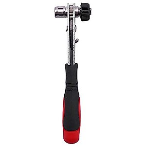 Dutaby Mini Rapid Ratchet Wrench 1/4 inch Screwdriver Rod Quick Socket Wrench Tools Red