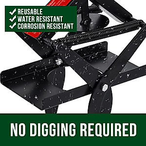 Garsum EasySet Mole Trap, Black Scissor Trap for Lawns, Reusable Quick and Clean Kill Vole Trap, 1 Set