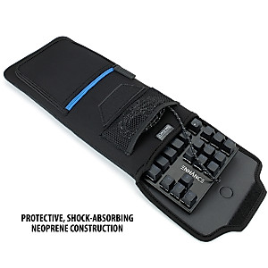 ENHANCE Keyboard Sleeve Travel Case for Tenkeyless Compact Tournament Gaming Keyboards (up to 15 Inches) with Rugged Neoprene Construction, Zipper Mouse Storage, and Cable Storage Pouch - Black