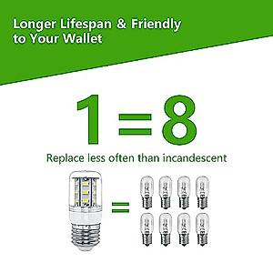 BOGDA 5304511738 LED Light Bulb Refrigerator Replace for PS12364857 AP6278388 4584444 KEI D34L, Refrigerator Freezer Light Bulb(3.5W 85V-265V White Light) Refrigerator Parts & Accessories