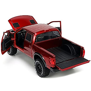 Jada Toys Just Trucks 1:24 2011 Ford SVT Raptor Die-cast Car Red with Tire Rack, Toys for Kids and Adults