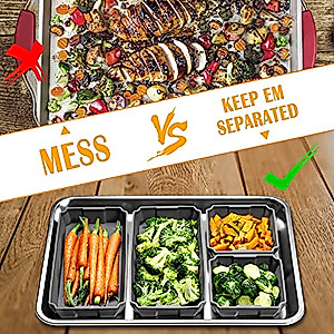 Silicone Sheet Pan Set, XOMOO Extra large size 8 PCS Nonstick Silicone Dividers for Baking Trays, Baking Pan Dividers, Baking Cooking Accessories for Oven Dinner Prep, Dishwasher Safe Air Fryer Safe