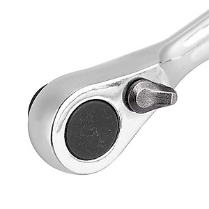 10Pcs 1/4" Torque Wrench Drive Click Mini Ratchet Socket Hex Wrench Silver Metal Screwdriver Allen Wrench 107 mm/130 mm for Car Repair Tool (#2)