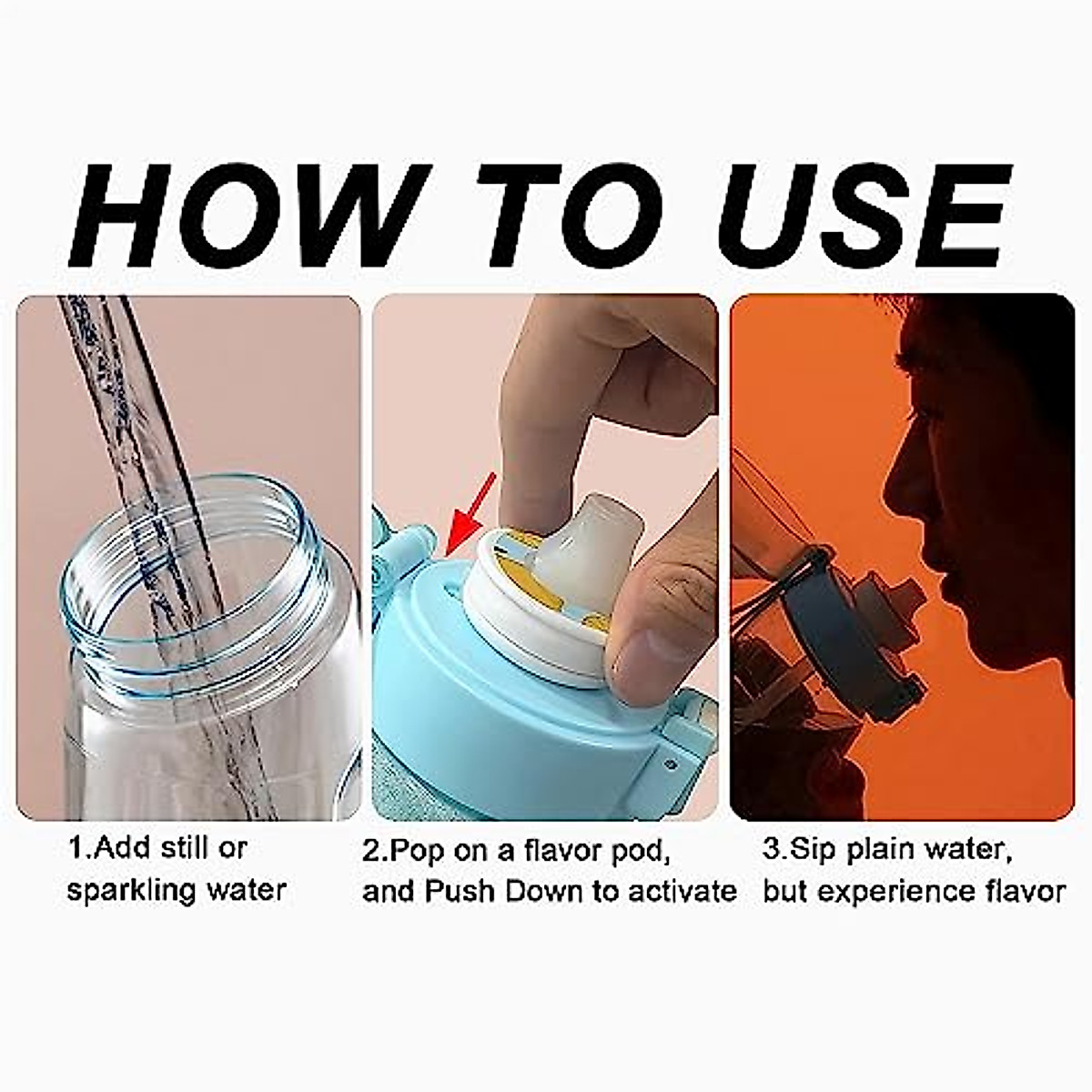 KNFUI Flavour Pods Pack for Air Water Up Bottle, Creative Pod with Fragrance Accessories Bottle Cup Scented Starter Set Cartridge, 0 Sugar Flavours Fruit Taste