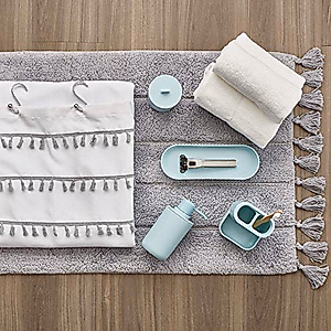 iDesign Cade Bathroom Accessories, 15.5 cm x 13.1 cm x 13.7 cm, Soft Aqua