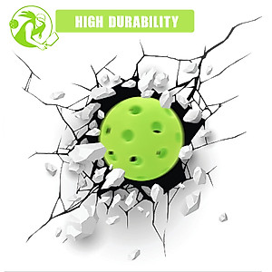 Eupboron 12 Pack Pickleball Balls Outdoor 40 Holes Training Pickle Ball