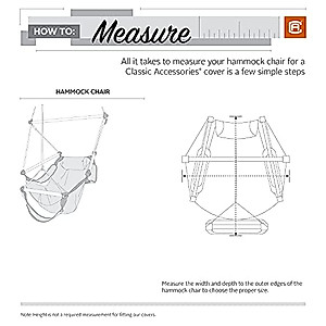 Classic Accessories Veranda Water-Resistant 46 Inch Patio Hammock Chair Cover, outdoor hammock chair cover