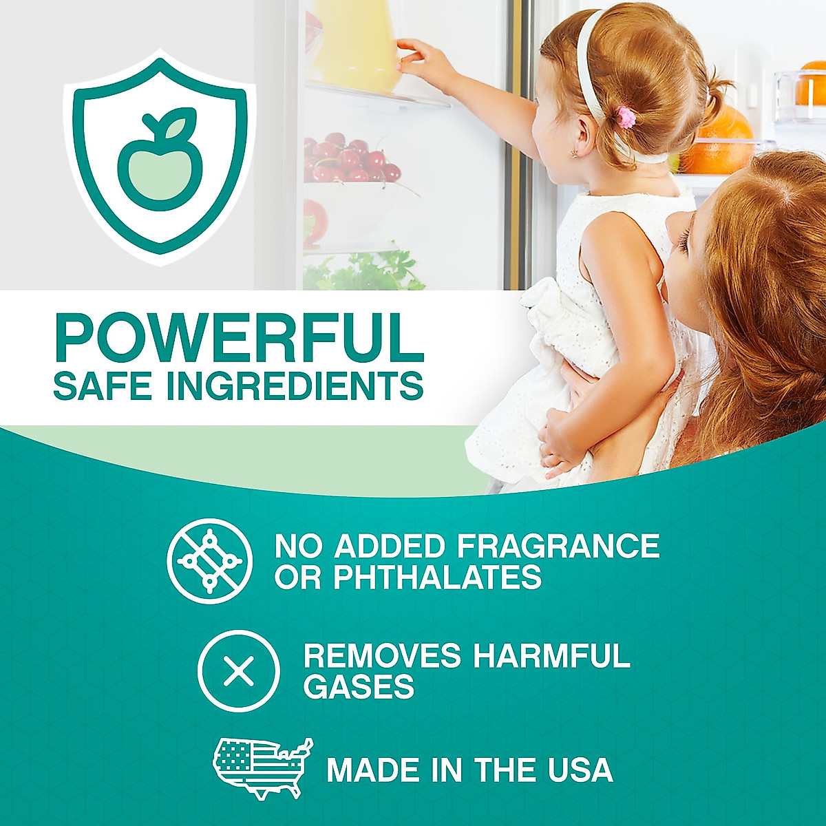 Fresh Nest Refrigerator Deodorizer with Zeolites (1-Pack) - Odor Eliminator for Fridge & Freezer - Outshines Baking Soda and Bamboo Charcoal Bags - Long-Lasting, & Safe