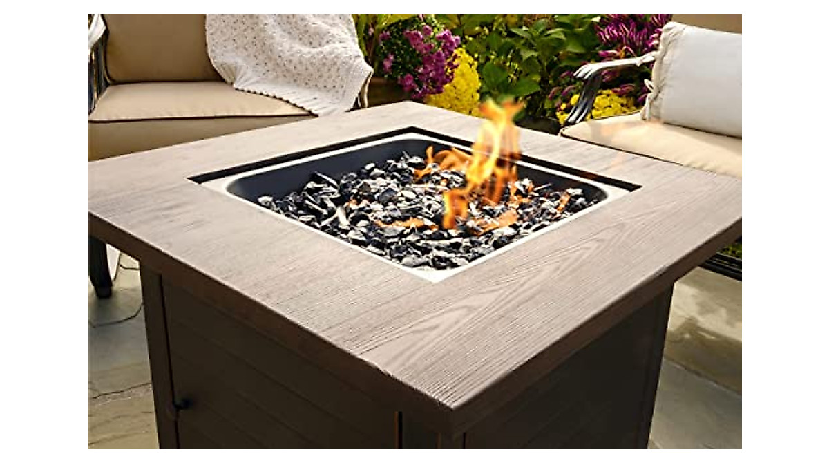 Endless Summer 30" Outdoor Fire Pit with Cover & Fire Glass
