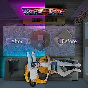 Toocking LED Strip 5 m RGB - LED Strip with Remote Control, LED Strips, Self-Adhesive with 16 Colour Changing, 4 Modes for Home, Cupboard Decoration, Party, Bedroom, TV