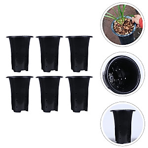 YARNOW Hydroponic Baskets 12pcs Supplies Flowerpot Net Slot Side Drainage Root Mesh Aquatic Garden Slotted Duty Pond Outdoor Aquaponics Planting Filter Home Black Control Plant
