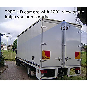 AHD 720P 7" Reverse Rear View Backup Camera System Mirror, Camera with Night Vision Waterproof IP69K Vibration-Proof 10G for Tractor/Truck/RV/Bus/Motorhome/Excavator/Caravan/Skid Steer/Harvester