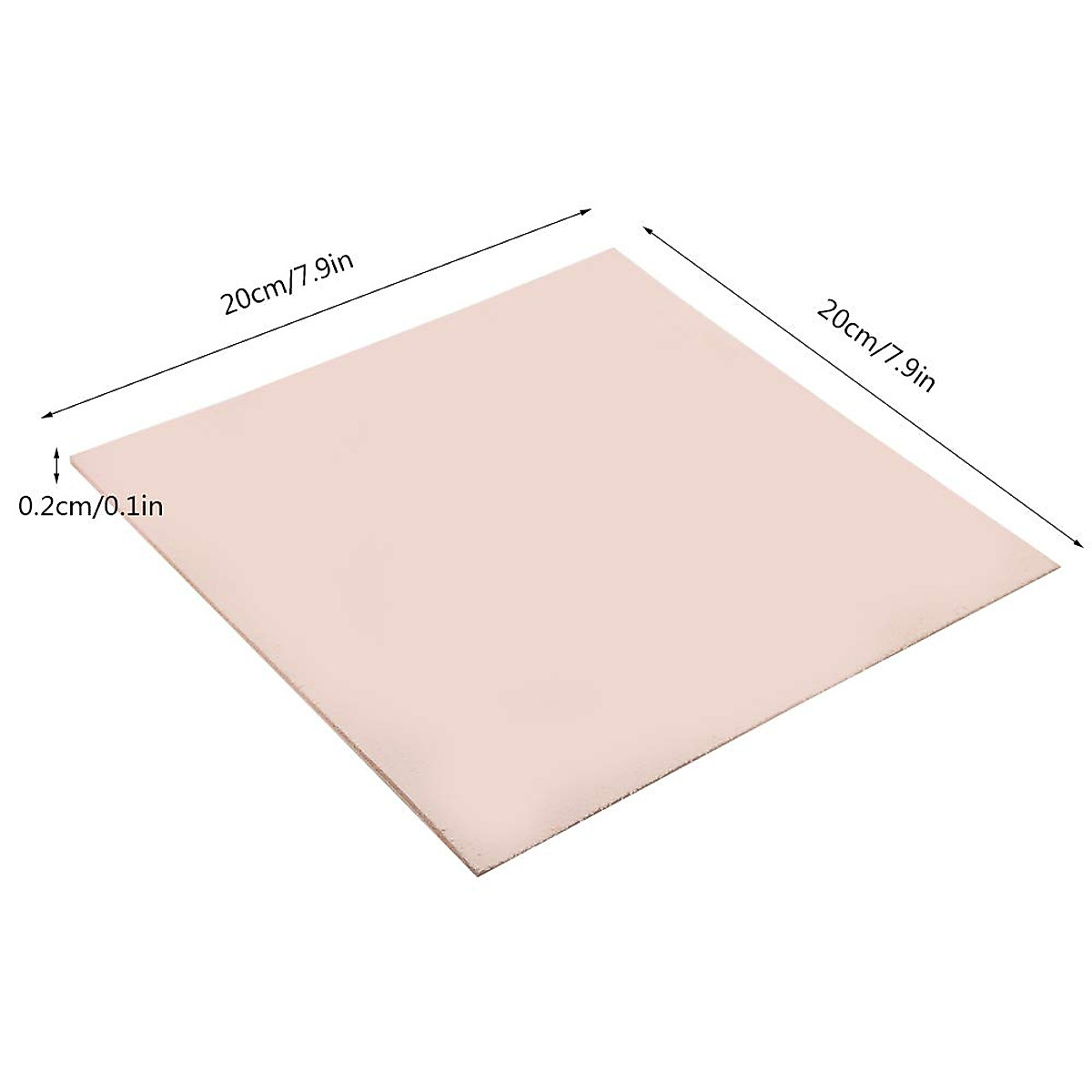 MUNEFE Leather, Vegetable Leather, Hand Tanned Vegetable Leather, Suitable for Crafts Harnesses Home Decoration Knife Sheaths(2.0 Thickness 20 * 20cm)