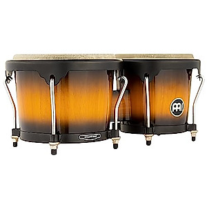 Meinl Percussion Bongos Hand Drum Set 6.75" and 8" with Hardwood Shells and Tuning Key — NOT Made in China — Headliner Series, 2-Year Warranty, Vintage Sunburst (HB100VSB)