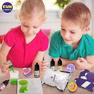 Kid Soap Kit, FunKidz Soap Making Kit for Kids for All Ages DIY Crafts Kits STEM Science Activity Gift for Girls and Boys