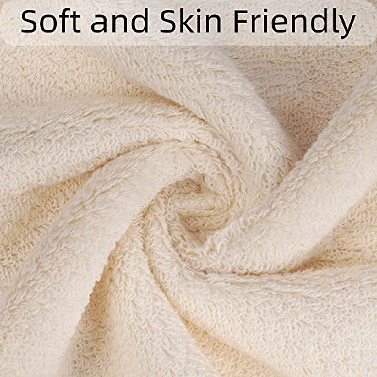 ESAER Cotton Washcloths,Hand Towels Set 100% Cotton Premium Ring Spun Cotton Ultra Soft & Highly Absorbent Washcloths 31 x 15.7 inches Bath Wash Face Cloths for Adults Hotel & Spa Quality