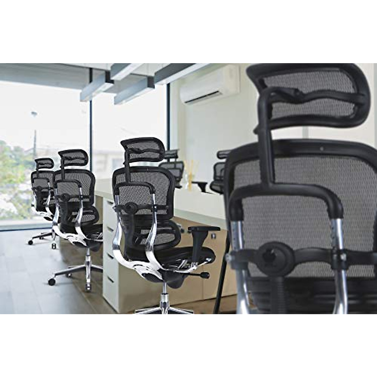 Eurotech Seating Ergohuman High Back Mesh Managers Chair, Black