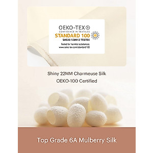 LilySilk Silk Pajama Set for Women Silk 2 pieces Ladies PJ Set Trendy Sleepwear With Double Oblique Pocket, Lily White M