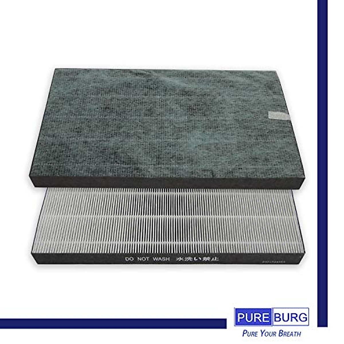 PUREBURG Replacement True HEPA Filter Set Compatible with Sharp KC-860U PlasmaCluster Air Purifier, Replaces Part FZ-C150HFU FZ-C150DFU FZ-C100MFU