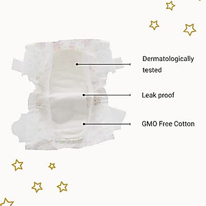 Happy Little Camper Natural Disposable Baby Diapers, Gentle on Skin, Ultra-Absorbent, Hypoallergenic, Chlorine Free, Fragrance Free, Safe for Sensitive Skin, Walker, Diapers Size 5, 25 Count