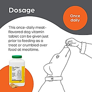 Pet-Tabs Plus Multivitamin and Mineral Supplement for Dogs with Special Nutritional Needs, Chewable Tablet, 60 Count Bottle