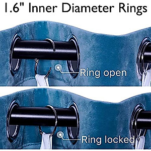 Rose Home Fashion Thermal Insulated Blackout Curtain Liner Panel-Ring Included- Curtain Liner 100% Darkening,Blackout Liner for 63 Inch Curtains (White, 27x59 2pieces)