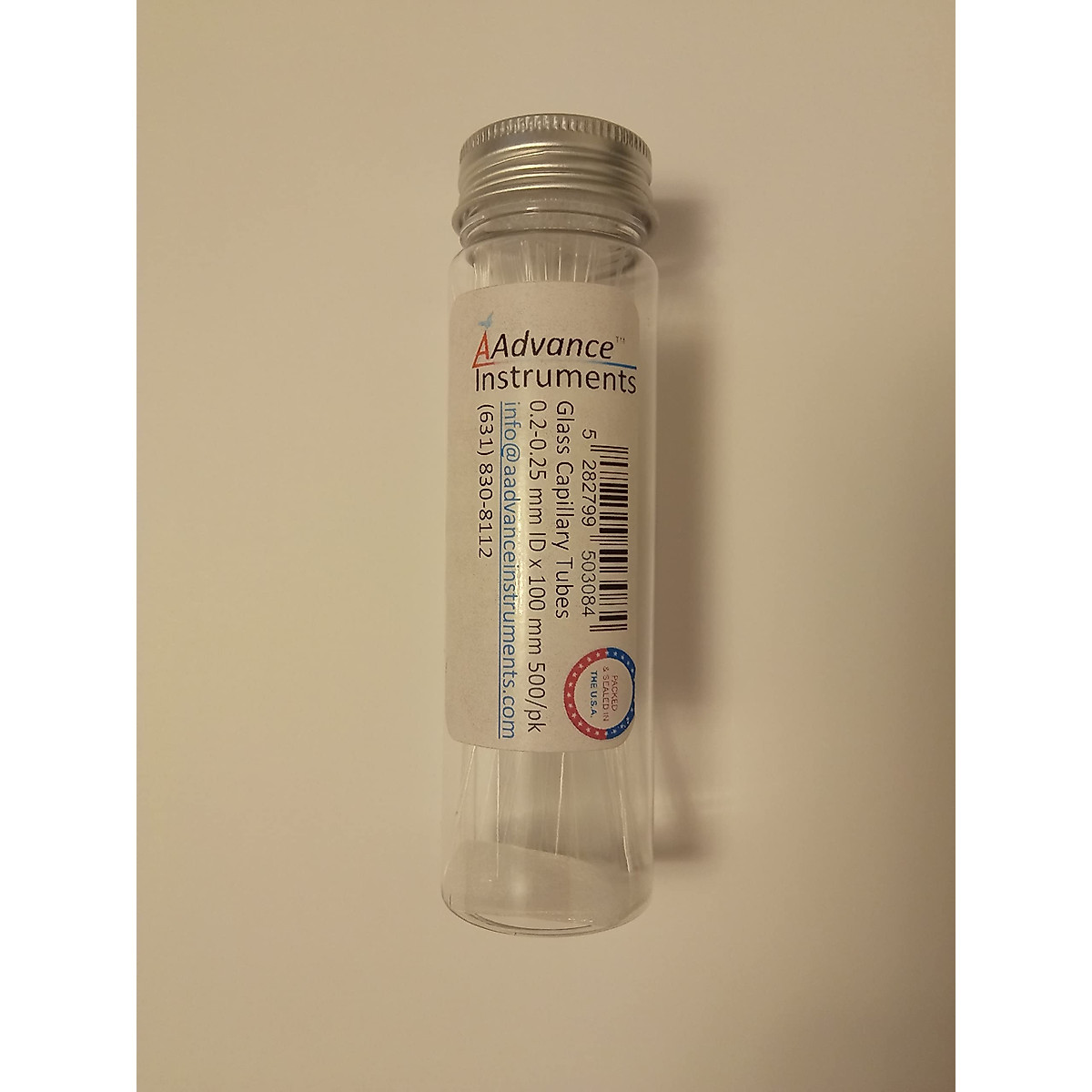 Extra Thin Glass Capillary Tubes/Micro Pipettes TLC Spotting 0.2-0.25mm ID x 100mm 500 or 1500/pk (500)